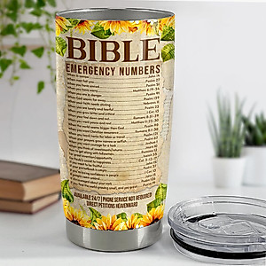 SANDJEST Christian Gift for Women Bible Tumbler 20oz Stainless Steel Insulated Tumblers Coffee Travel Mug Cup for Black Woman Religious Gifts for Birthday Christmas