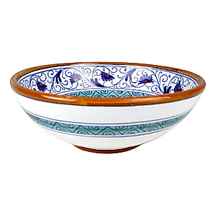 GUTE Deruta Italy Penny Cereal Bowl | Handcrafted & Handpainted Italian Ceramics | Authentic Italian Pottery Handmade in Deruta, Italy