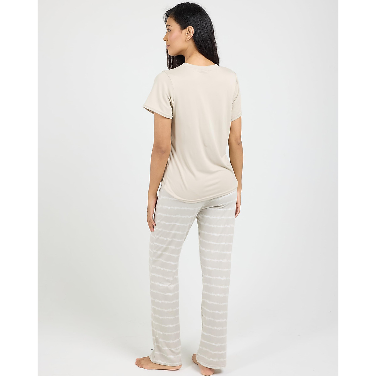 2 Pack: Short Sleeve Pajamas For Women Sets Womens Pajama Sets Two Piece Pj Summer Pijamas De Mujer Cotton Pjs Pants Loungewear Sleepwear Matching Ladies Bottoms Comfy Soft Pyjamas Teen Lightweight