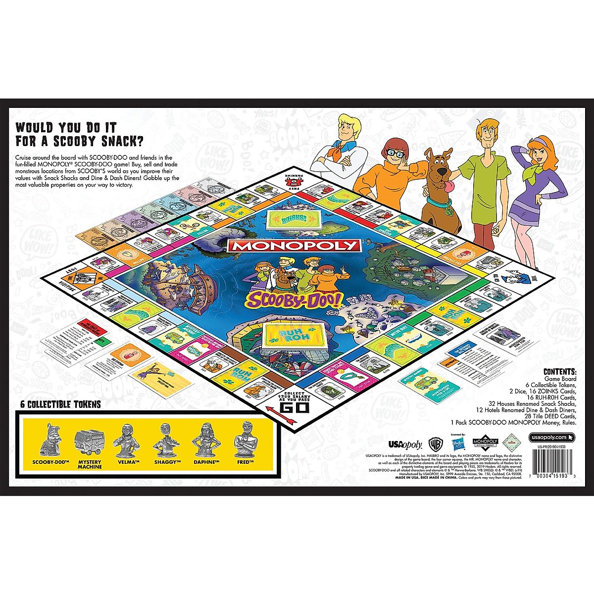 Monopoly Scooby-Doo! Board Game | Official Scooby-Doo! Merchandise Based on The Popular Scooby-Doo! Cartoon | Classic Monopoly Game Featuring Scooby-Doo! Characters