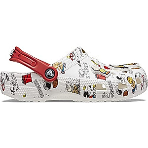 Crocs Unisex Classic Peanuts Snoopy Clogs, White/Multi, Numeric_11 US Men