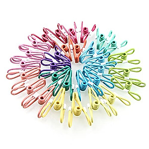 Zalduig Chip Clips，30PCS PVC Coated Material Food Packaging Clip, Clips Bag Clips，Bag Clips，Clips for Package，Chip Clip，Clothes Pins（Mixed Colors 30pcs） ,11.5 x 4.72 x 1.06