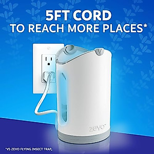 Zevo MAX Flying Insect Trap, Fly Trap Captures Houseflies, Fruit Flies, and Gnats (1 Plug-in Base + 2 Cartridges)