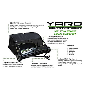 Yard Commander 48" Tow Behind Lawn Sweeper