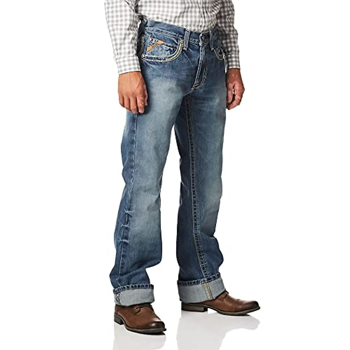 Ariat Men M5 Slim Stackable Straight Leg Jean, Gambler, 33W x 32L