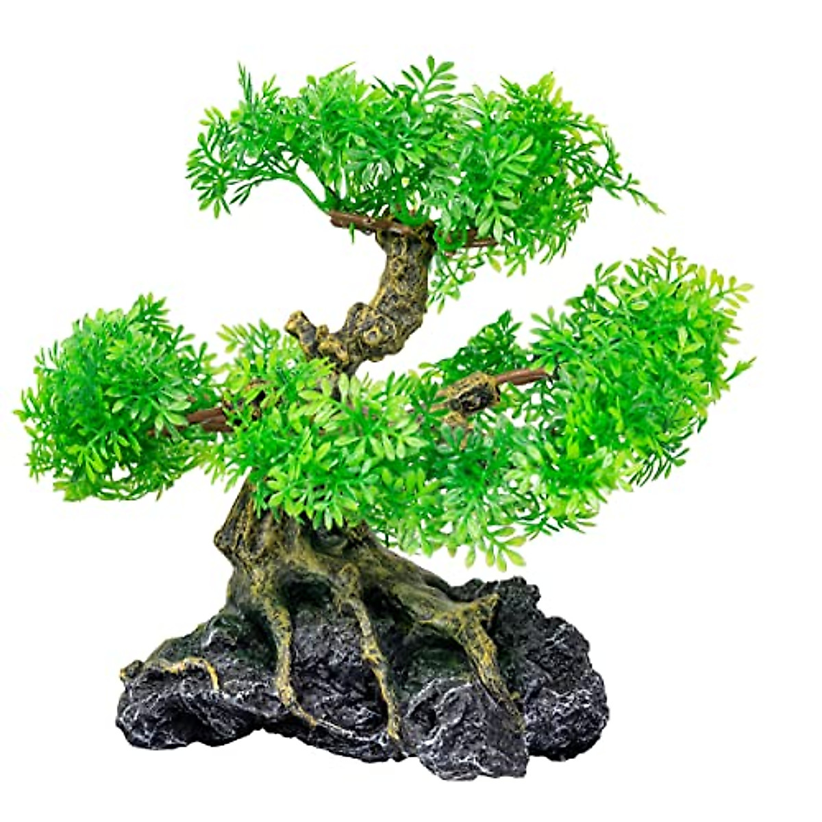 UNEAK - Aquarium Bonsai Tree Plant Fish Tank Decorations Medium/Large Resin Plastic Artificial Plants Flower Ornament Beta Goldfish Decoration Ornaments Freshwater & Saltwater Décor