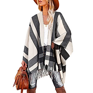Breezy Lane Shawl Wraps for Women Ponchos Ruana Wraps Cardigan Holiday Gifts for Women