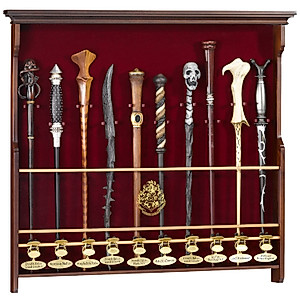 The Noble Collection Harry Potter 10 Wand Display - Wooden Display Case for 10 Wands (Not Included) - Officially Licensed Film Set Movie Props Gifts Merchandise