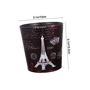 CHILDWEET Vintage Desk Trash Can Multi-Functional Waste Can Desktop Pen Holder Tabletop Mini Garbage Can for Office or Bedroom