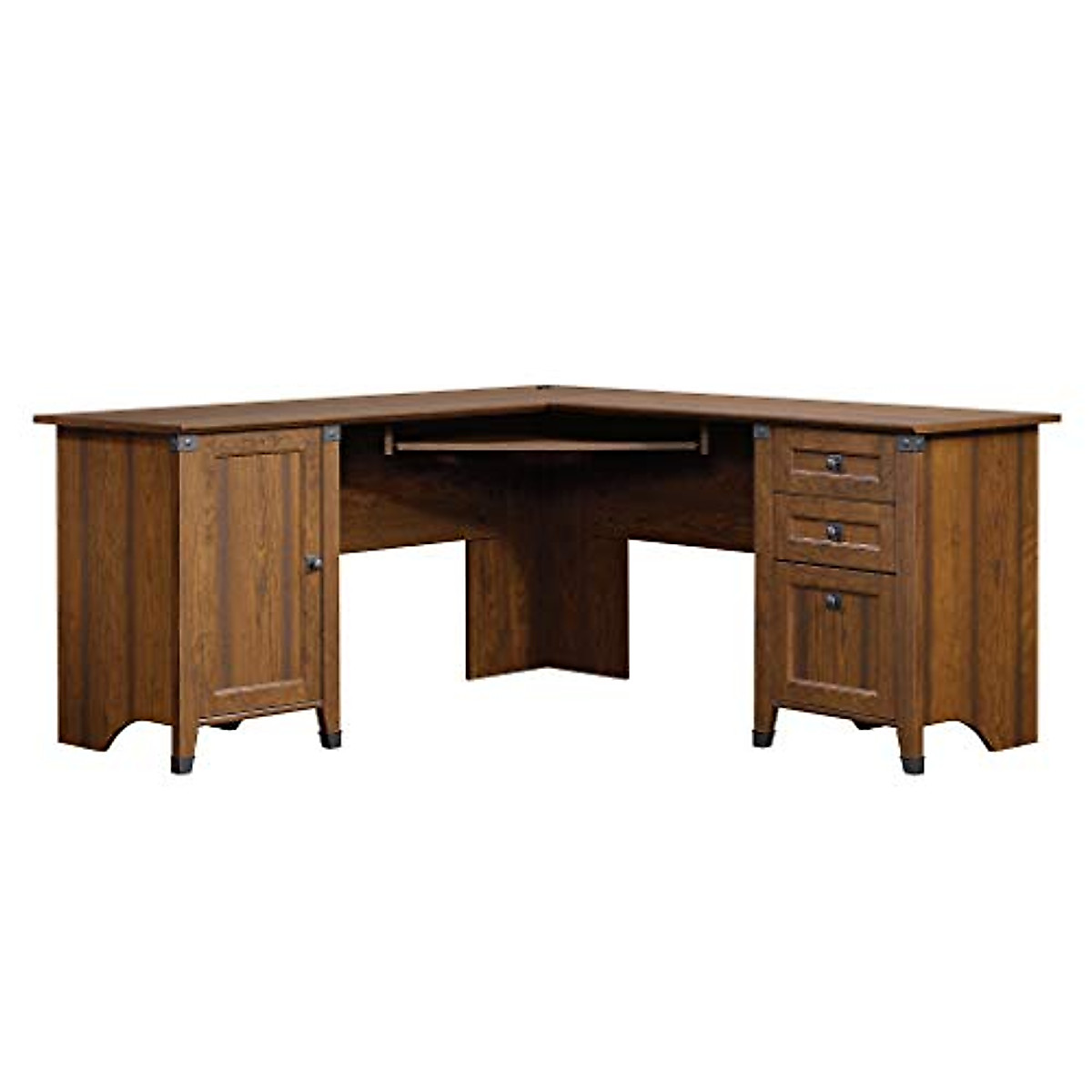 Sauder Carson Forge Corner Computer Desk, Washington Cherry finish