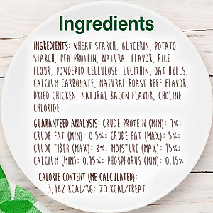 Nylabone Healthy Edibles Natural Dog Chews Long Lasting Roast Beef Flavor Treats for Dogs, X-Small/Petite (2 Count) (Pack of 2)