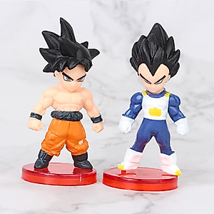 16 Piece Set of Dragon Goku Action Figure, 3" Height. Used as a Cake Topper or Party Favor Supplies, and are Perfect for Collectors of Dragon Play Balls z Toys Memorabilia.