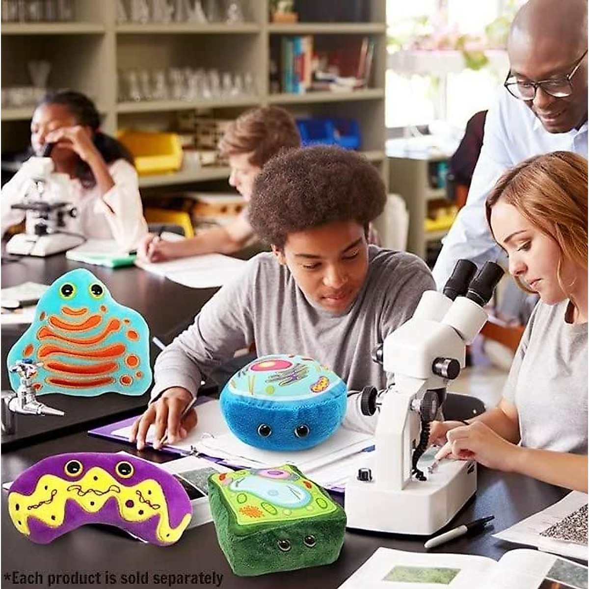 GIANTmicrobes Golgi Apparatus Plush – Learn About Cell Biology and Organelles with This Educational Gift for Family, Friends, Students, Educators, Scientists, and Anyone with a Healthy Sense of Humor
