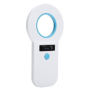 Microchip Scanner FDXB (ISO11784/85) EMID Animal Handheld Reader Pet ID Scanner, Pet ID Microchip Scanner, Cat Label Reader 134.2kHz (White)