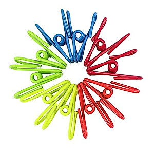 Xiaoyu 2 Inch Muti-Purpose Clothesline Clips Steel Wire Cord Clips Pins Utility Clips for Home/Office, Pack of 50