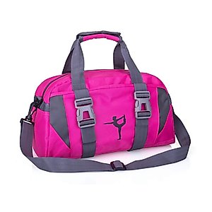 Small/Large Dance Duffle Bag For Girls Sport Gym Bags For Women Yoga Bag (Rose, Small)