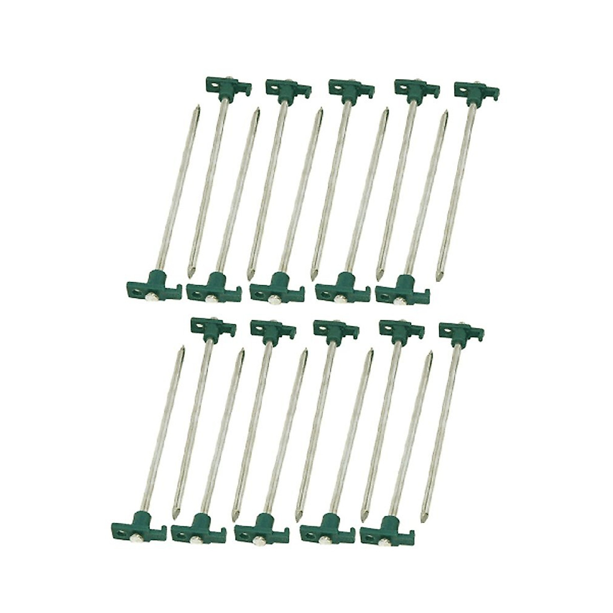 THE UM24 Set of 20 Heavy Duty Tent Stakes – 10" Metal Nail Forged Steel Tent Pegs for Camping Tent Tarp Or Garden Stake