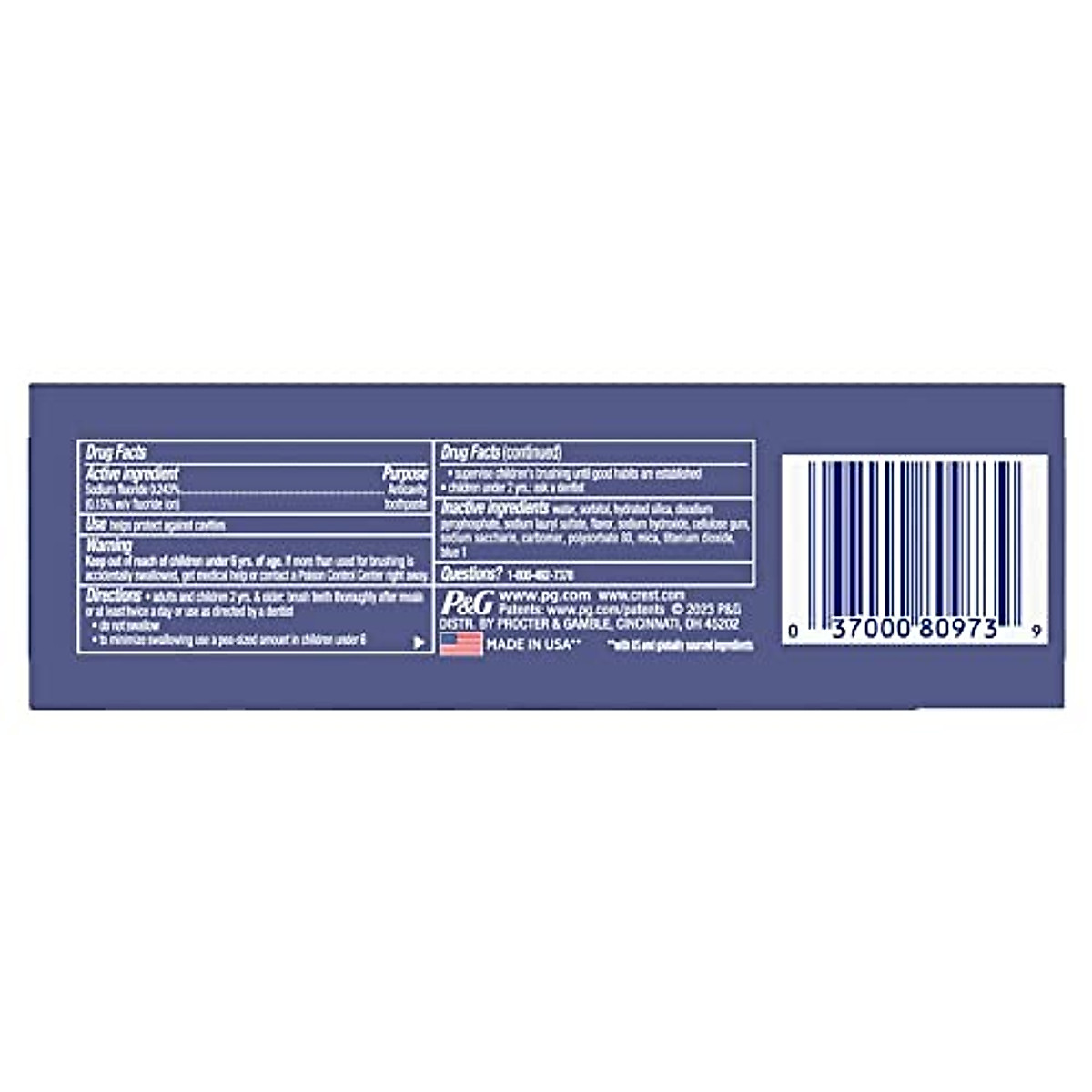 Crest 3D White Radiant Mint, Teeth Whitening Toothpaste, 2.7 oz