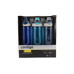 Contigo, Monaco/Scuba/Stormy Weather, 3-Pack AUTOSPOUT Water Bottles, 24oz