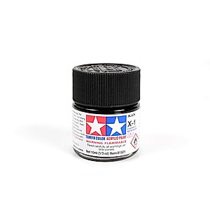 TAMIYA Acrylic Mini X1 Black TAM81501 Plastics Paint Acrylic