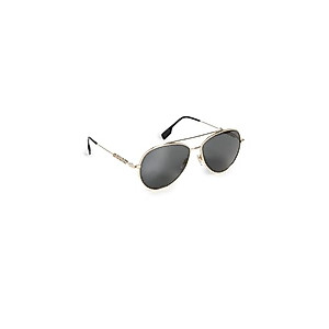 BURBERRY Classic Aviator Sunglasses, Gold/Dark Grey, One Size