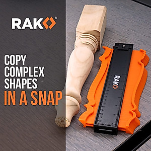 RAK Contour Gauge - Christmas Gifts for Dad - 10 Inch Edge Profile Measuring Tool with Lock - Adjustable Irregular Shape Outline of Flooring, Laying Tile, Woodwork, Construction - Stocking Stuffers