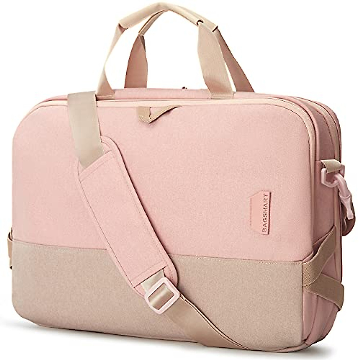 BAGSMART Laptop Bag for Women, 15.6 Inch Laptop Briefcase, RFID Blocking Laptop Case, Computer Bag Shoulder Messenger Bag