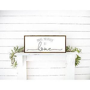 10x20 inches, Guest Room Decor - Entryway Decor - Make Yourself At Home Sign - Make Yourself At Home Sign - Guest Room Sign - Be Our Guest Sign - Guest Room - Guest Room Wall Decor