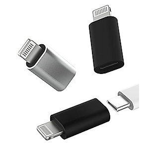 3Pack,USB-C Female to Lightning Male Adapter,Lightning to USB C Adapter,Type C Cable Charger Adaptor for Apple iPhone 12 11 Mini PRO MAX XS XR X SE2 7 8Plus Ipad AIR Airpods USBC Charging Converter