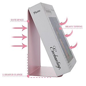 Metal Book Ends Book Ends Decorative Bookends Book Ends for Shelves Book Holder (Pink)