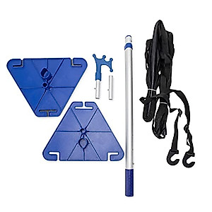 Camco Boat Cover Support Kit | Features an Easy-to-Use Telescoping Design, an Adjustable Height from 30-Inches to 50-Inches, and 50-Foot Nylon Strap Assembly (41970)