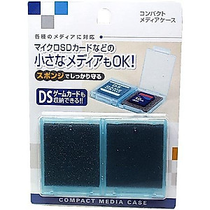 Compact Media Case with Sponge 2 packs (Blue and White)