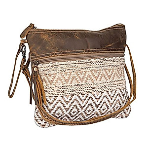 Myra Bag Contentment Small & Crossbody Bag Upcycled Canvas Leather & Rug S-2131