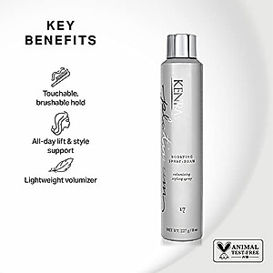 Kenra Platinum Boosting Spray-Foam 17 | Volumizing Styling Spray | Touchable, Brushable Hold | All-Day Lift & Style Support | Lightweight Volumizer | All Hair Types | 8 oz