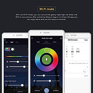 OurLeeme Galaxy Projector - Star Projector Night Light with Music Speaker Surport APP and Voice Control Ceiling Projector Lights for Bedroom - Work with Alexa & Google Assistant