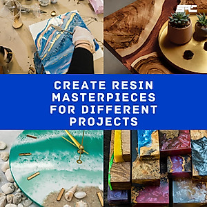 SPRESIN Clear 2 Part Epoxy Resin Kit for General Purpose, Tabletops, Wood Countertops, Encapsulation, Self-Leveling, Water Resistant, Impact Resistant - 1 Gal (0.5-Gal Part A + 0.5-Gal Part B)