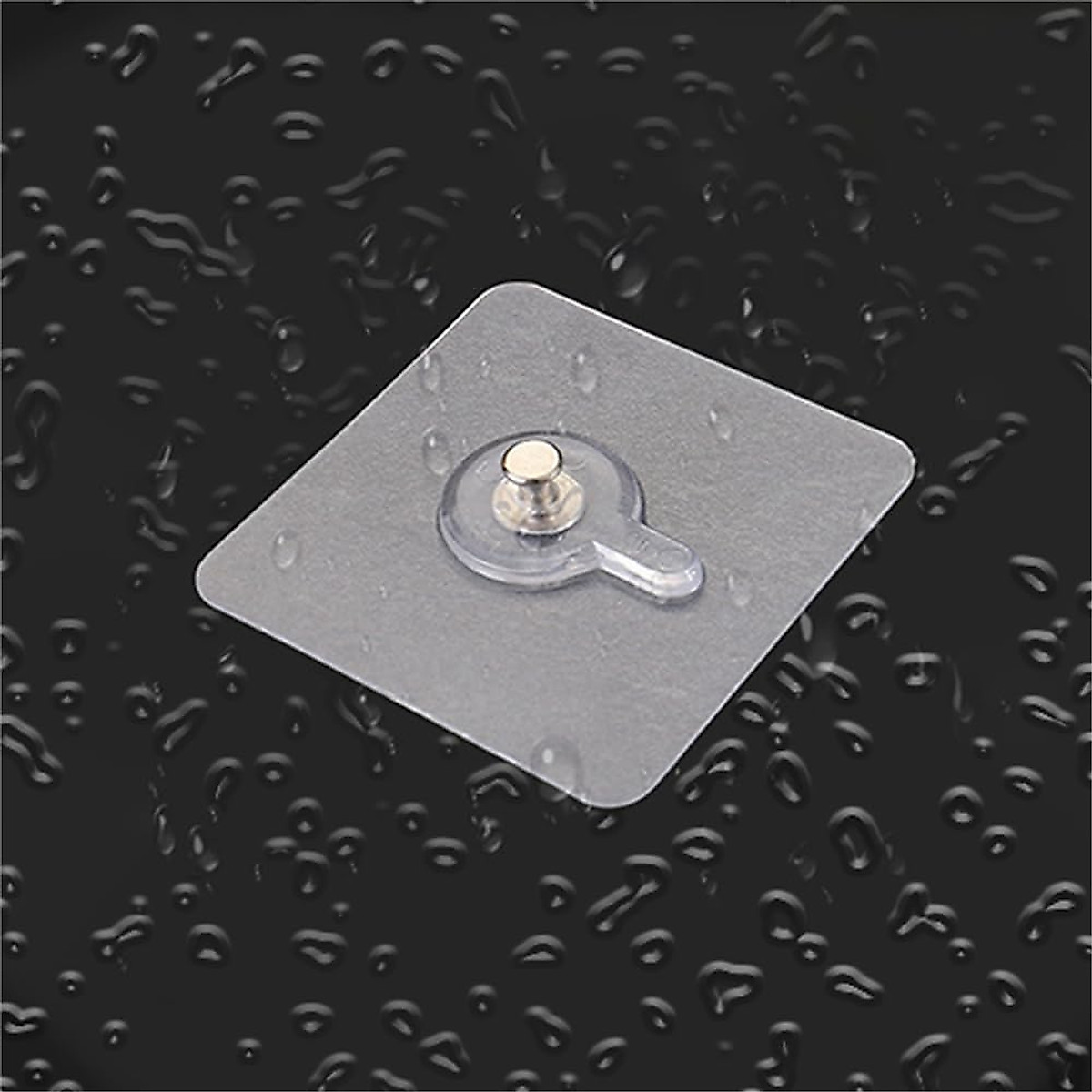 CTFRQC Adhesive Hooks for Wall(13lb Max), Wall Hangers Without Nails for Photos Frames, Utility Waterproof and Oil Resistant Hooks for Decorations and Bathroom Kitchen Racks -8 Pack, Transparent