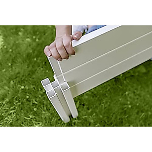 Vita Classic 4'X4'x11 Vinyl Raised, White VT17108 x 4ft Modular Garden Bed, 11" H