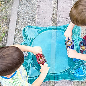 8 Pcs Bey Battling Tops with Battling Sparking String Launcher,2 Way (Left&Right) Sparking String Launcher with Stickers for Spinning Tops,Battling Gyros Game Gift for Boys Children Kids