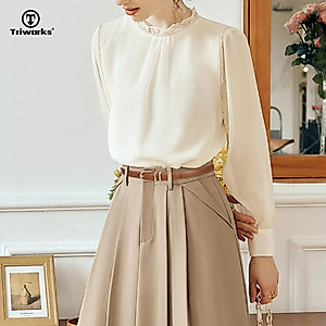 TRIWORKS 2 Pack Women Skinny Leather Belts for Jeans Pants Thin Faux Leather Belt with Gold Buckle