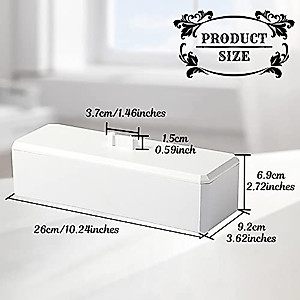 Ezebesta 3 Divider Organizer for Cotton Swab Ball Qtip Cotton Pads Holder Plastic Container Dispenser Box with Lid for Bathroom Storage (White)