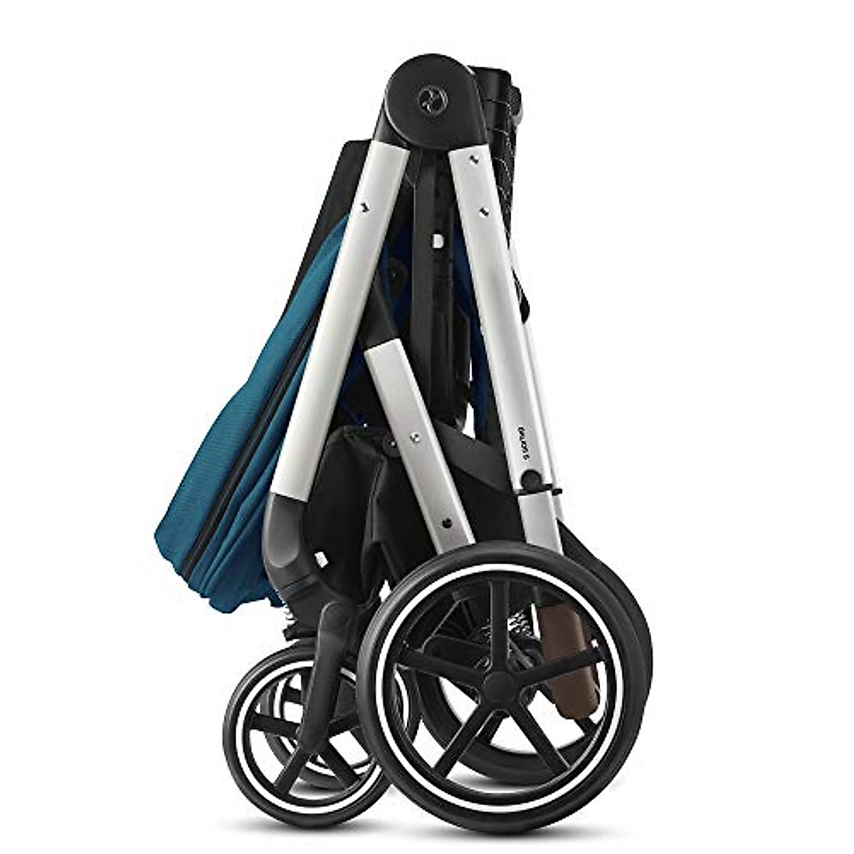 Cybex Balios S Lux Toddler and Baby Stroller with Reversible Seat, Unique One-Pull Harness, and Multiple Recline - Travel System Ready, with One Hand Fold, River Blue