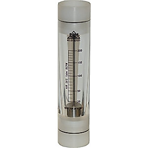 PRM 0-200 SCFM Rotameter Air Flow Meter, 2 Inch Female NPT Connections, Viton Seals