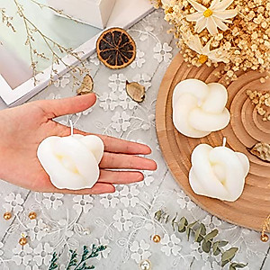 3 Pieces Decorative Candles Knot Candle Twisted Candles Aesthetic Candles Cool Candles Yarn Candle Shape Candle Cute Candles Soy Wax Scented Candle White Candles Art Decor for Christmas Birthday Gift