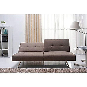 Gold Sparrow Victorville Foldable Futon Sofa Bed, Mocha