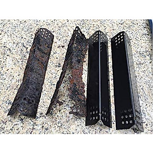 Hongso PPG371 (4-Pack) Porcelain Steel Heat Plate, Heat Shield, Heat Tent, Burner Cover, Vaporizor Bar Replacement for Grill Master 720-0697, 720-0737, Nexgrill 720-0830H, 720-0783E Gas Grill Models