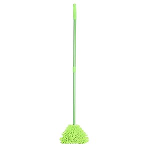 OKJHFD Professional Microfiber Mop,Extendable Mop 180 Degree Rotatable Triangular Cleaning Mop, Lightweight Design for Home Wall Ceiling Floor Cleaning(Green)