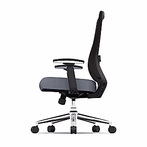 Realspace® Levari Mesh/Vegan Leather Mid-Back Task Chair, Gray/Black