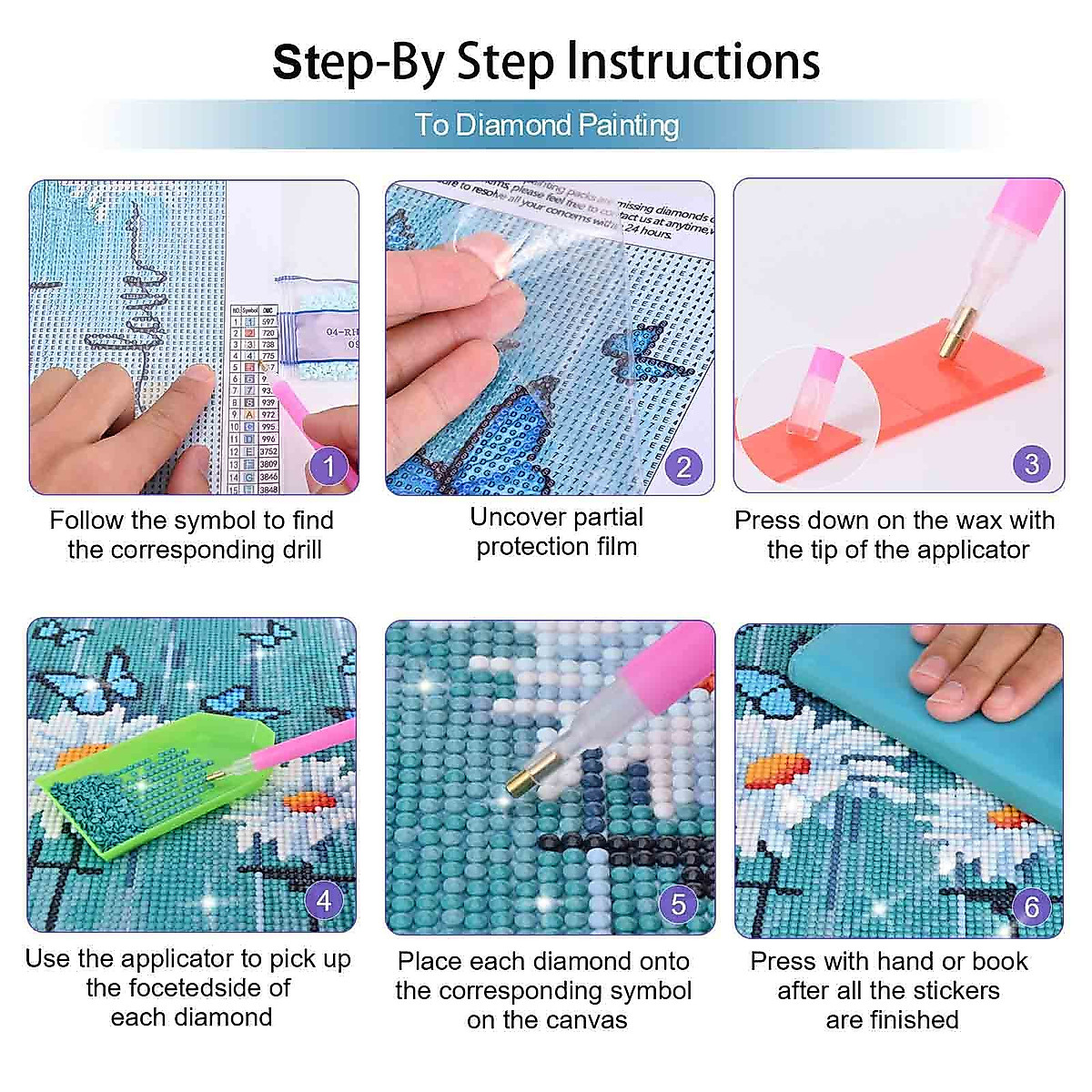 1tonine DIY Diamond Painting Kits for Adults - Flower Pink House Dream Scenery (Canvas) Full Round Drill Diamond Art Kits for Beginnners - Valentines Day Gifts Wall Room Decor (12x16inch/30×40cm)