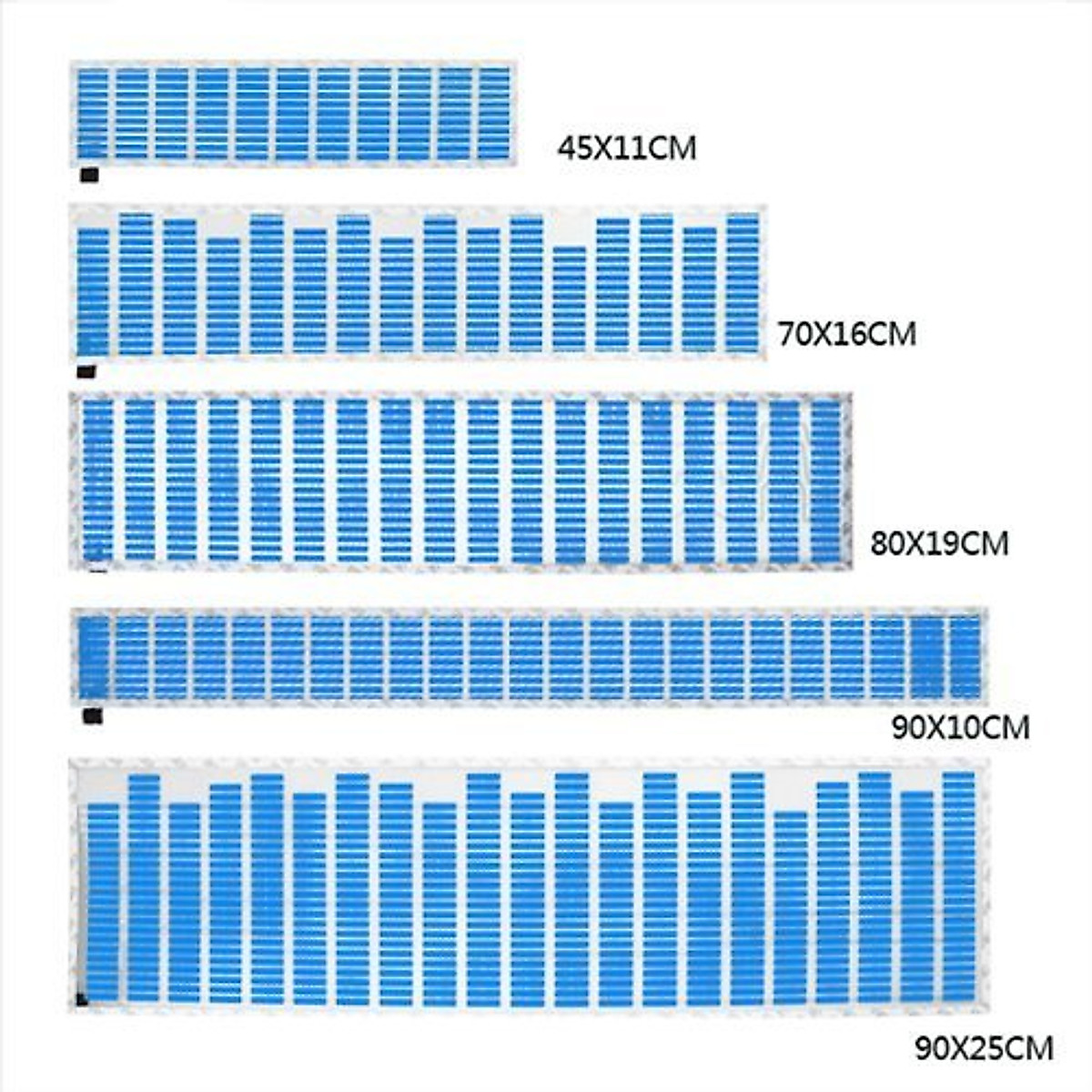 DIYAH Auto Sound Music Beat Activated Car Stickers Equalizer Glow LED Light Audio Voice Rhythm Lamp 45cm X 11cm / 18in X 4.5in (Blue)